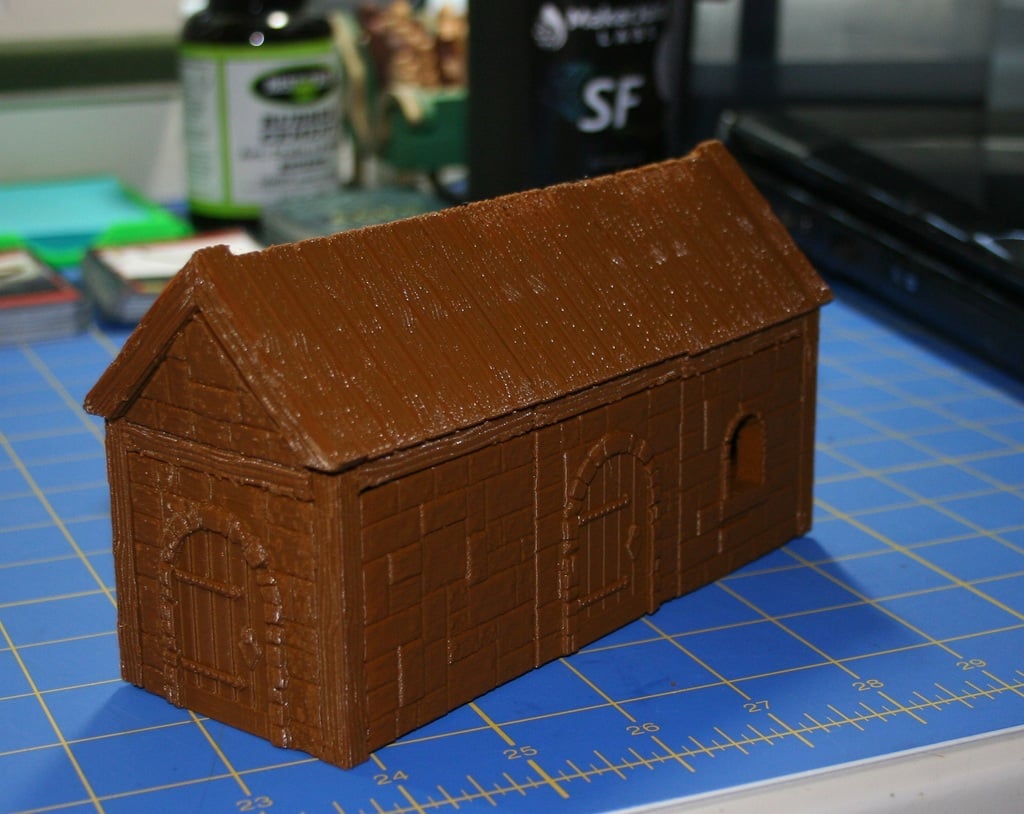 🏠 Z.O.D. Medieval House Kit (28mm/Heroic scale)・3D Print・Cults