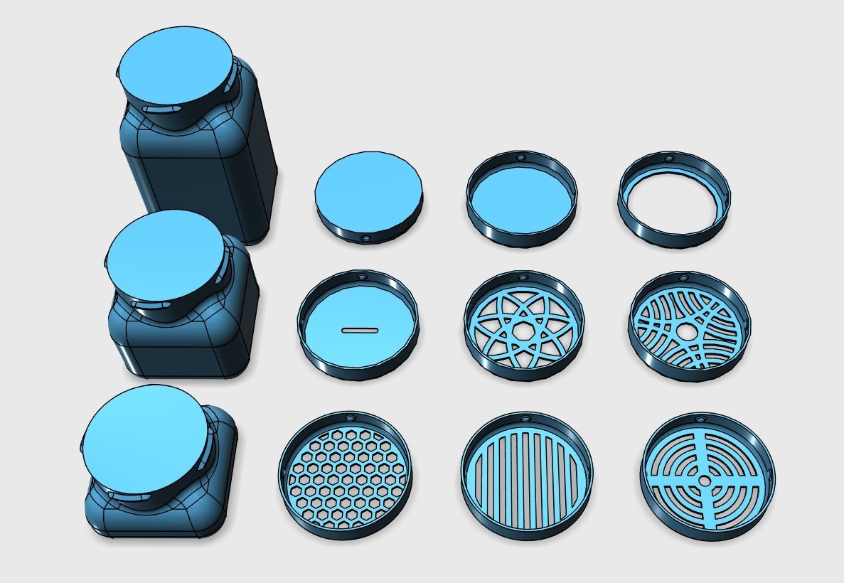 Free STL file Container + Lids 🏺 ・3D printable model to download・Cults