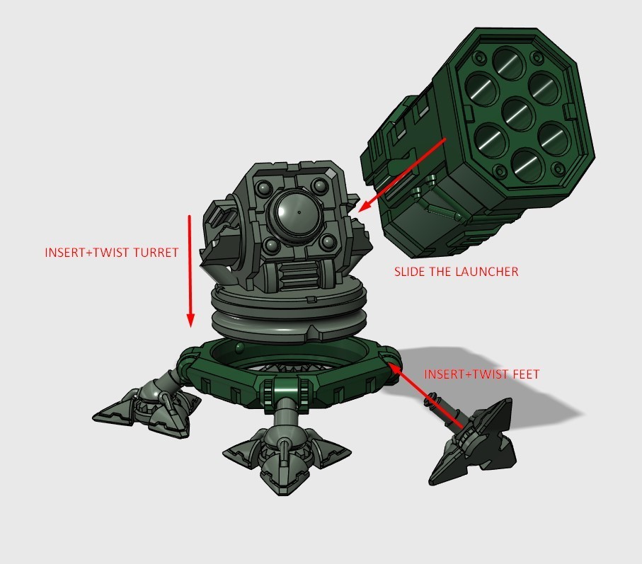 🚀 SAM Rocket Launcher Penholder・Free STL File for ・Cults