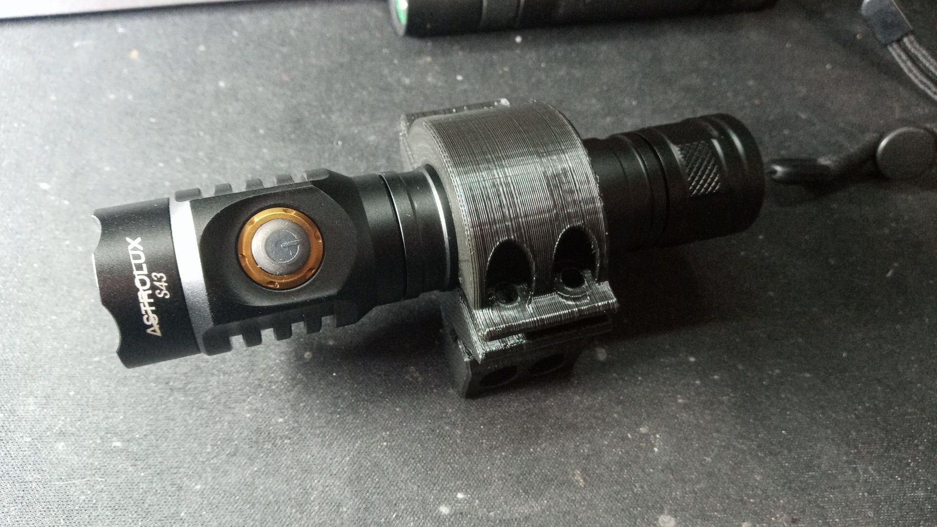 🔦 Picatinny & M Lok flashlight mount v3・Free STL File for ・Cults