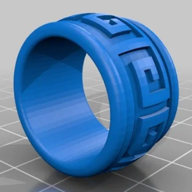 Free STL file Aztec Ring 💍 (SCAD)・Model to download and 3D print・Cults