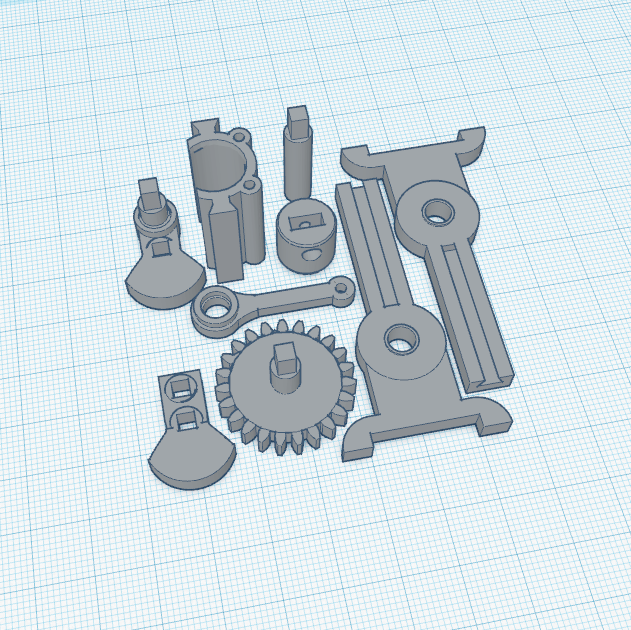 👽 4T single cylinder in-line engine kit・Free STL File for ・Cults