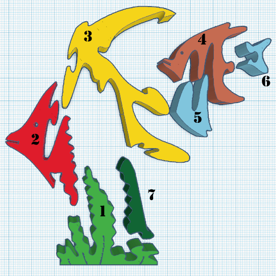 Free STL file Fish Puzzle 🐠 ・3D print design to download・Cults