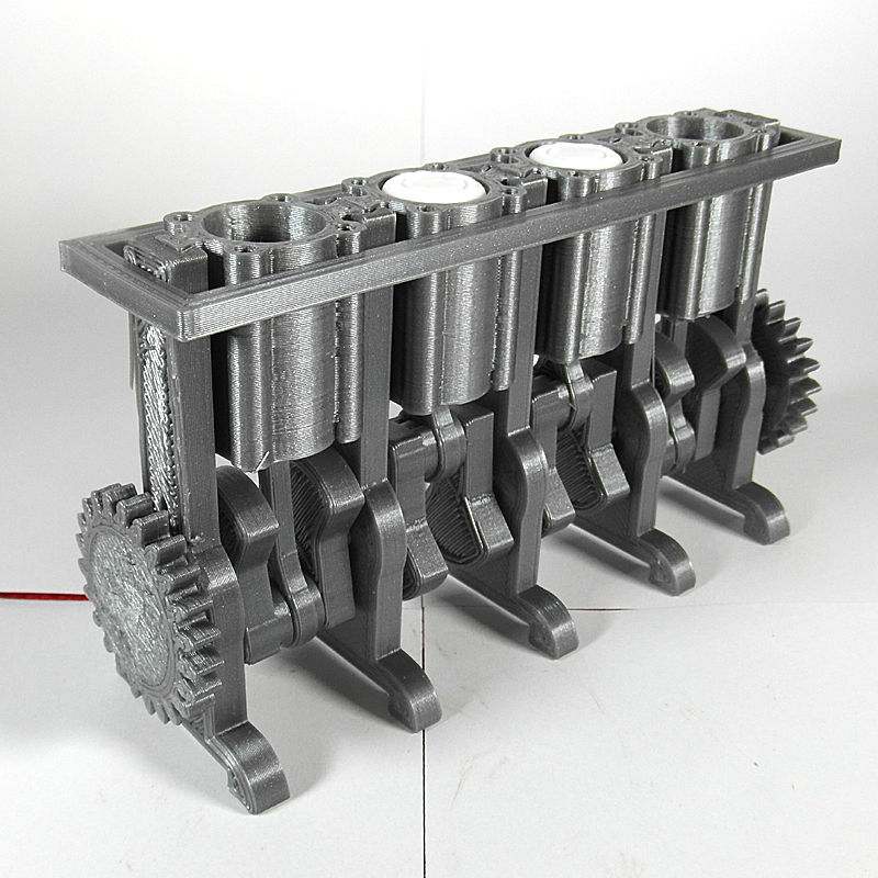 👽 In-line 4T multi-cylinder engine kit・Free STL File for ・Cults