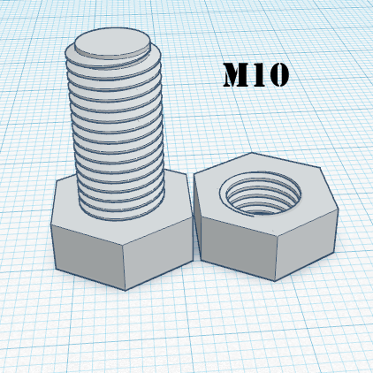 Free STL file Screw-nut M10 ISO 🔩 ・3D printer design to download・Cults