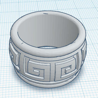 Free STL file Aztec Ring 💍 (SCAD)・Model to download and 3D print・Cults