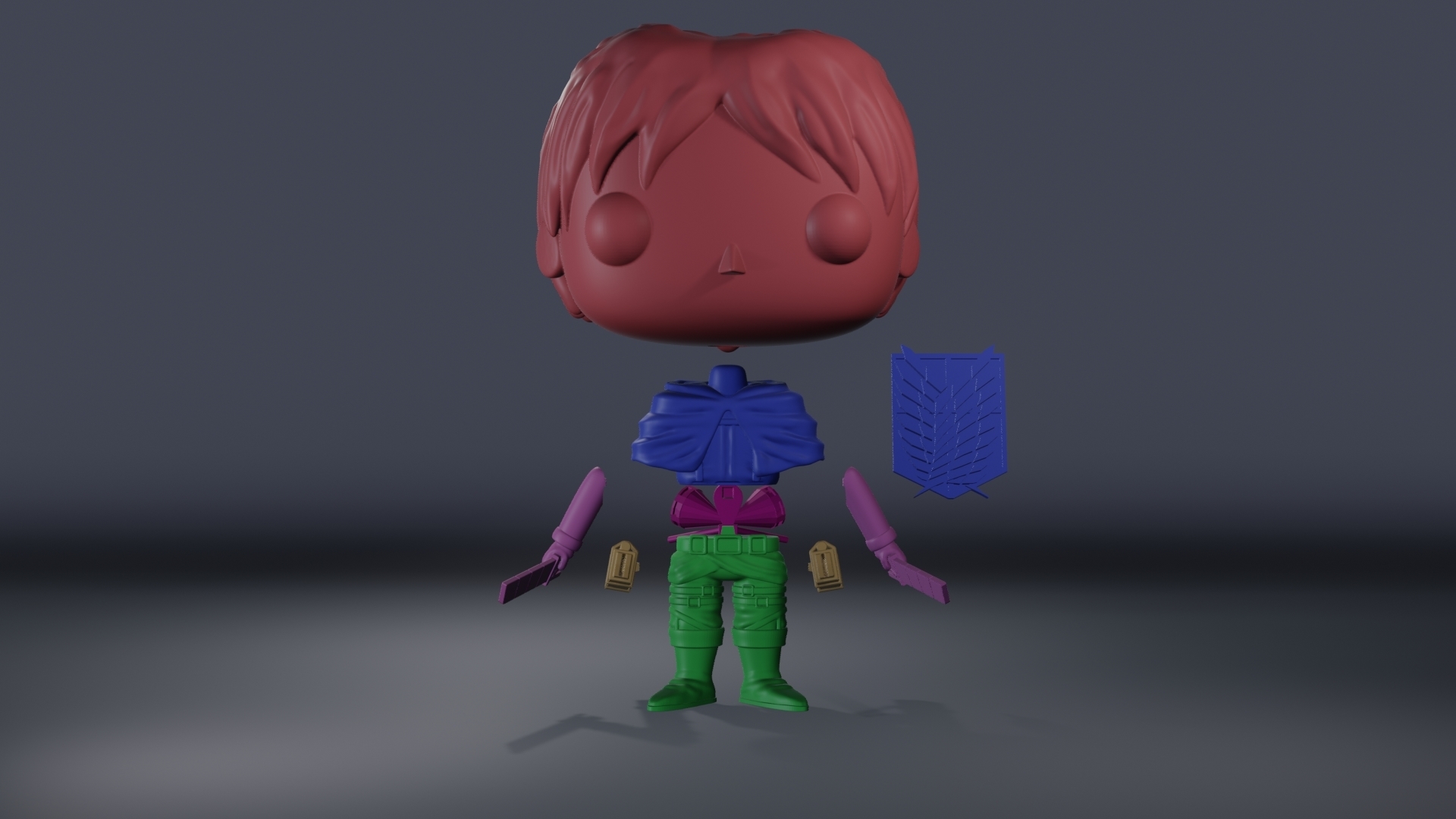 STL file Eren -Shingeki no Kyojin- funko pop 👽 ・3D printing model to download・Cults