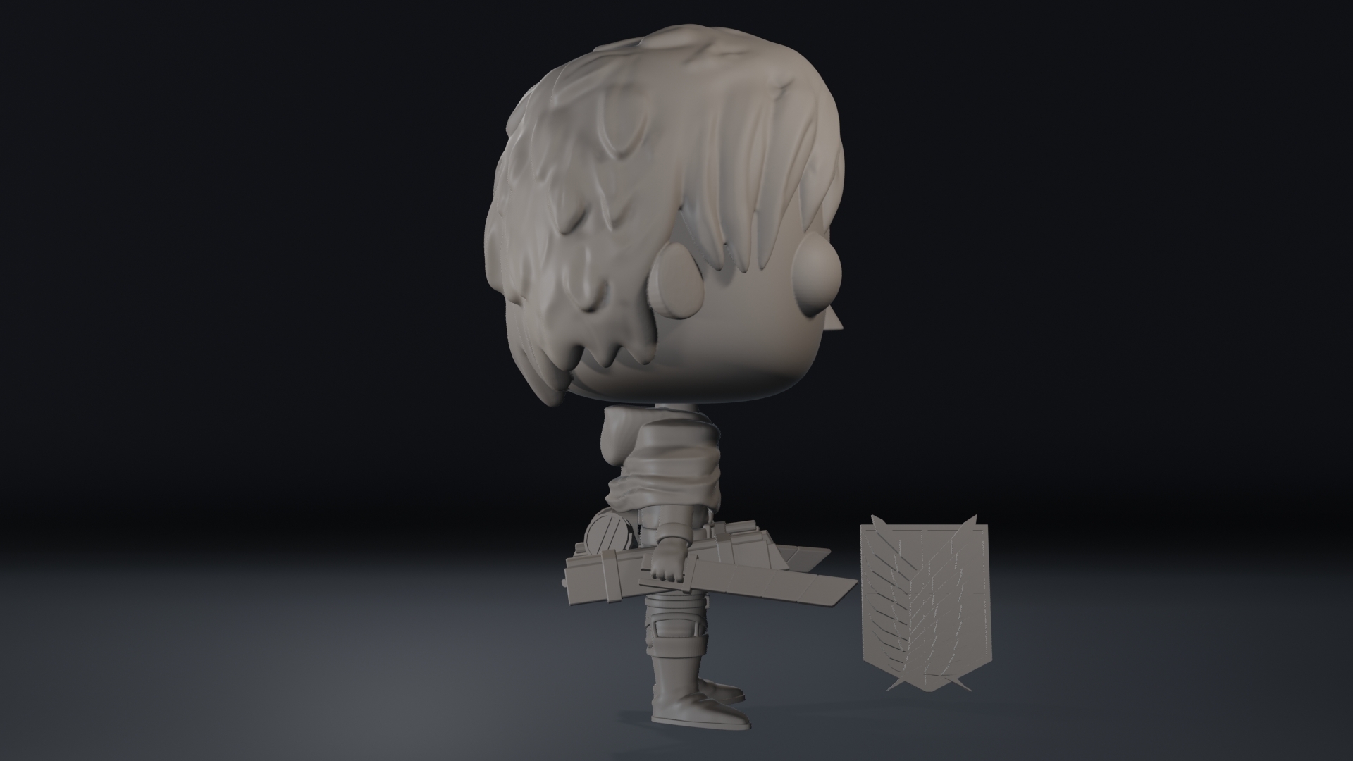 STL file Eren -Shingeki no Kyojin- funko pop 👽 ・3D printing model to download・Cults