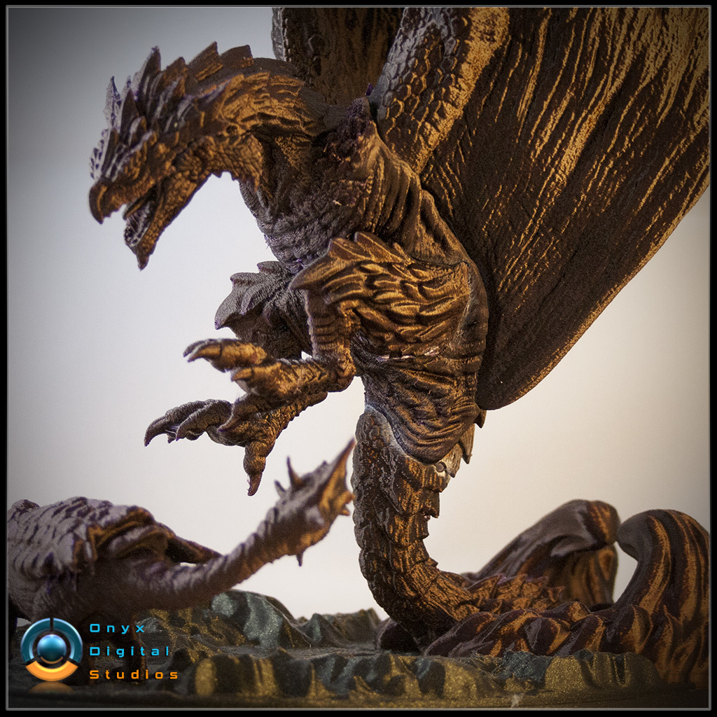 🐉 Dragon diorama based on Rathalos from monster hunter・ 3D File for ・Cults