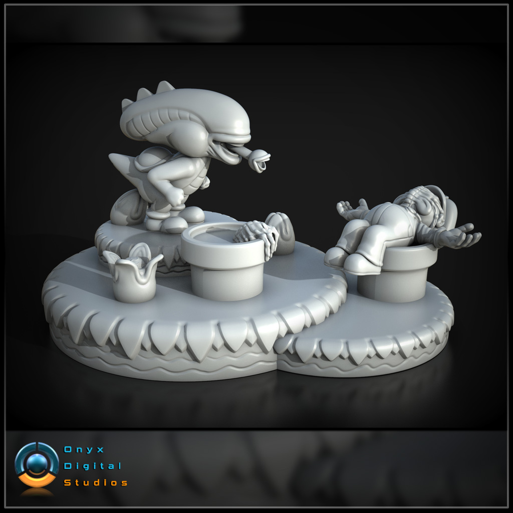 🎨 Yoshi Aliens Mashup Diorama・ 3D File for ・Cults