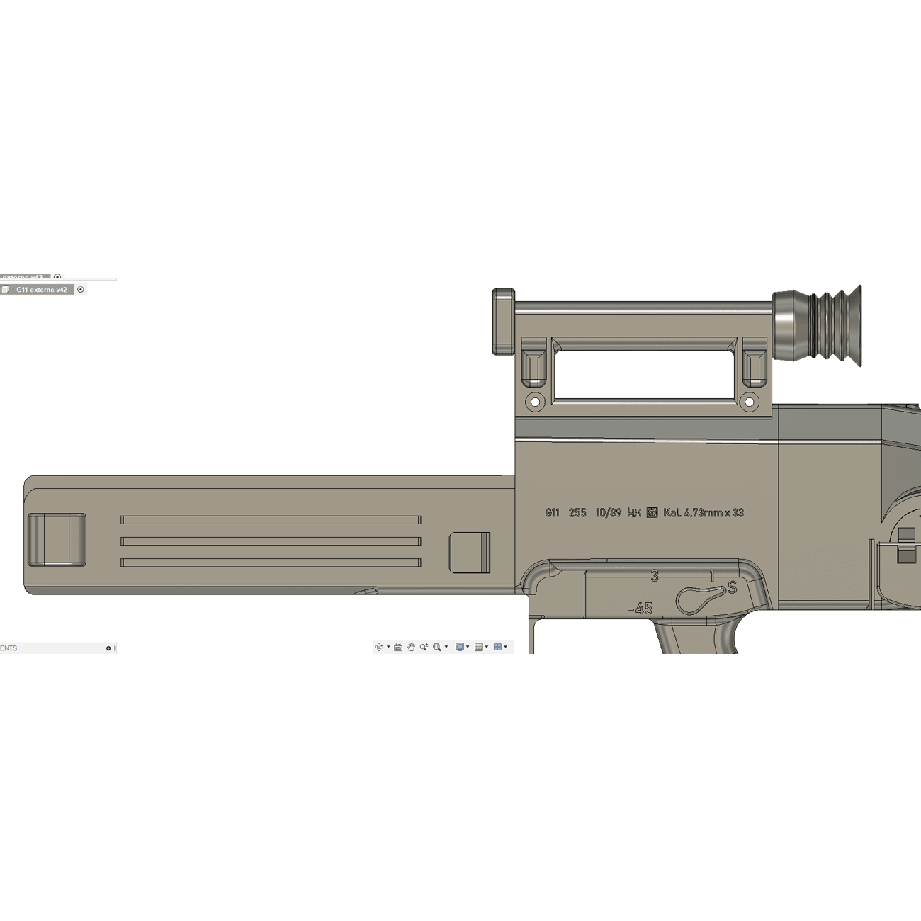 🔫 HK G11 3D Printable 1:1 Scale with CAD files・ STL File for ・Cults