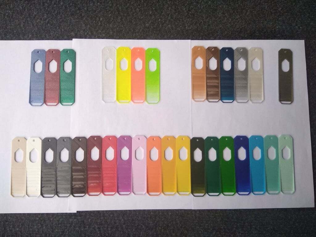 3D print Filament sample booklet・Cults