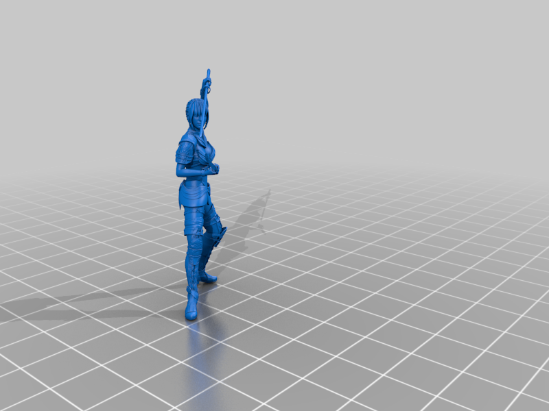 3D-Datei weibliche kriegerin doppel katana - Rpg warhammer, dnd ...