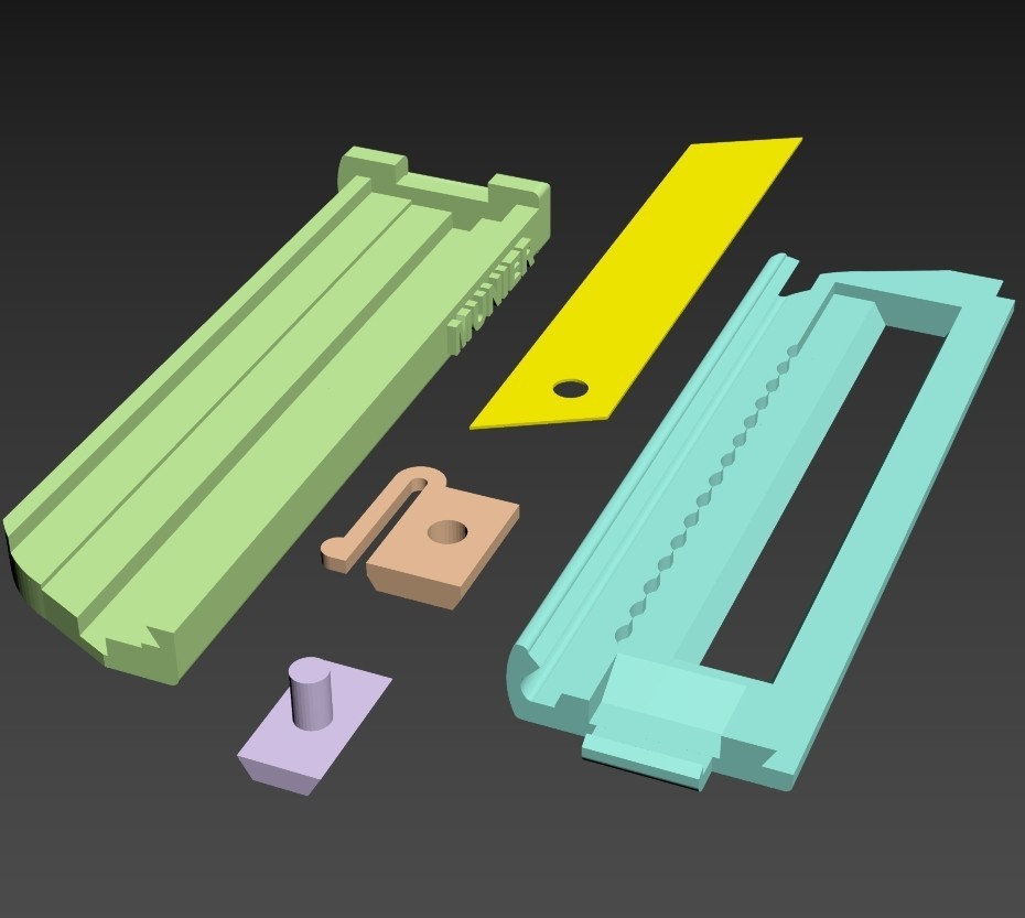 Free STL file Cutter - retractable blade knives - Cutter Retractable ...