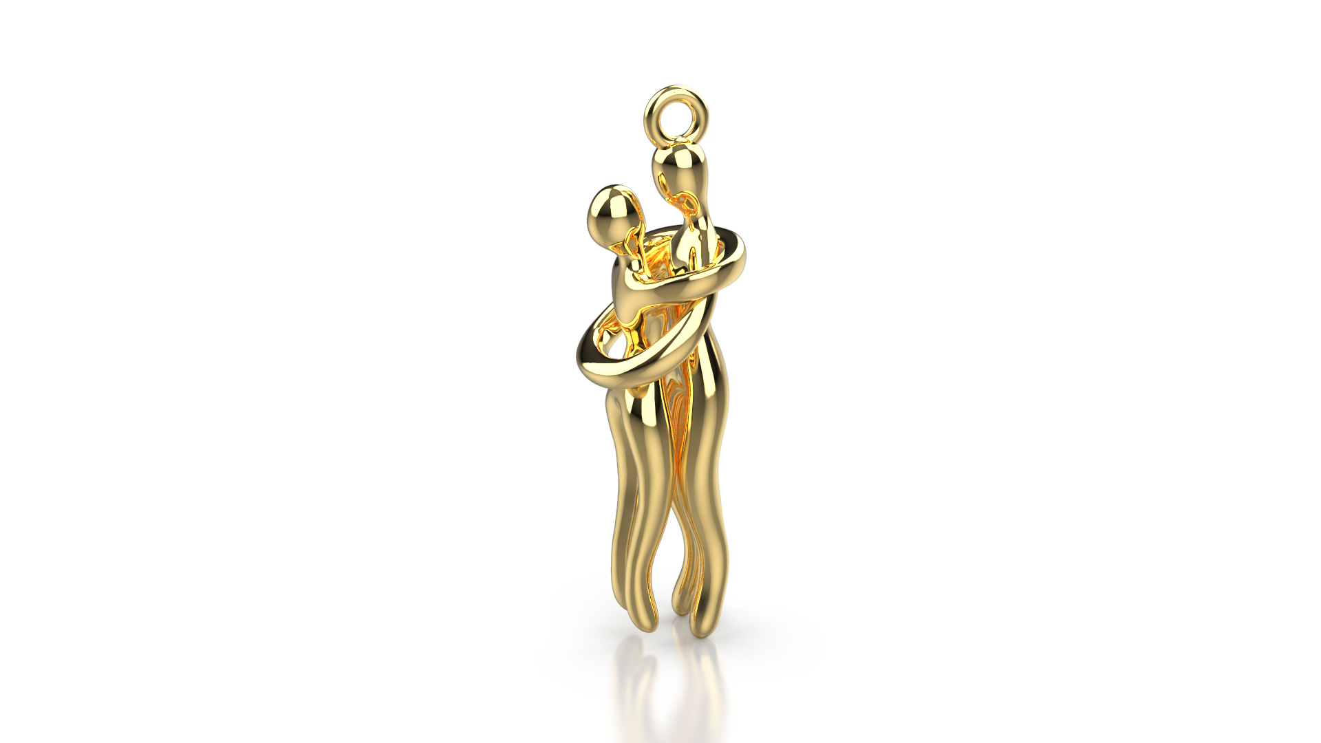 💍 Hug Pendant・Free STL File for ・Cults