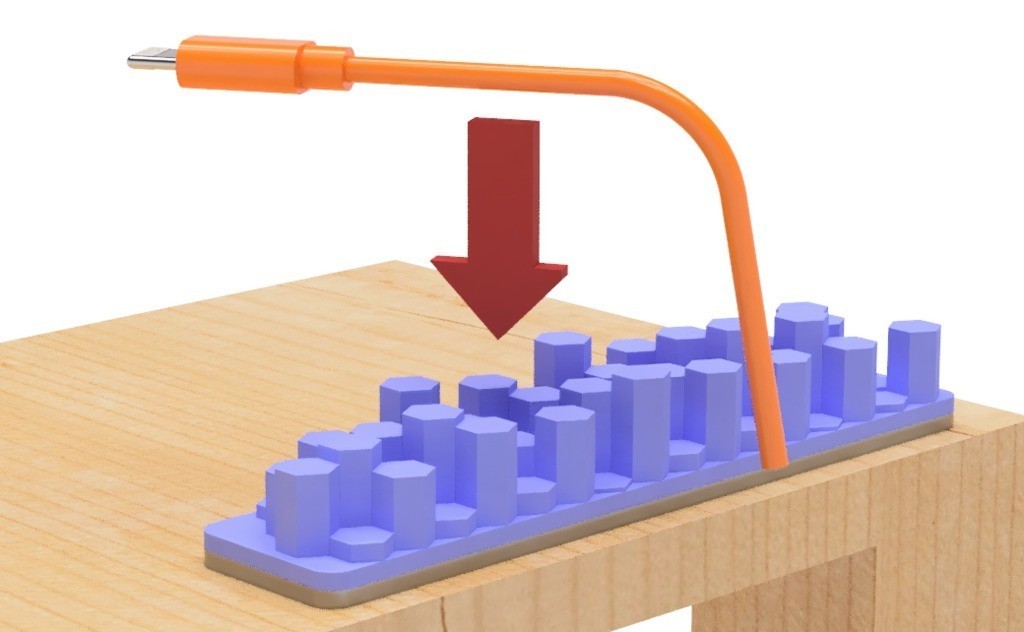 Free STL file USB cable holder (Hexagon cylinder type) 💾・3D printing ...