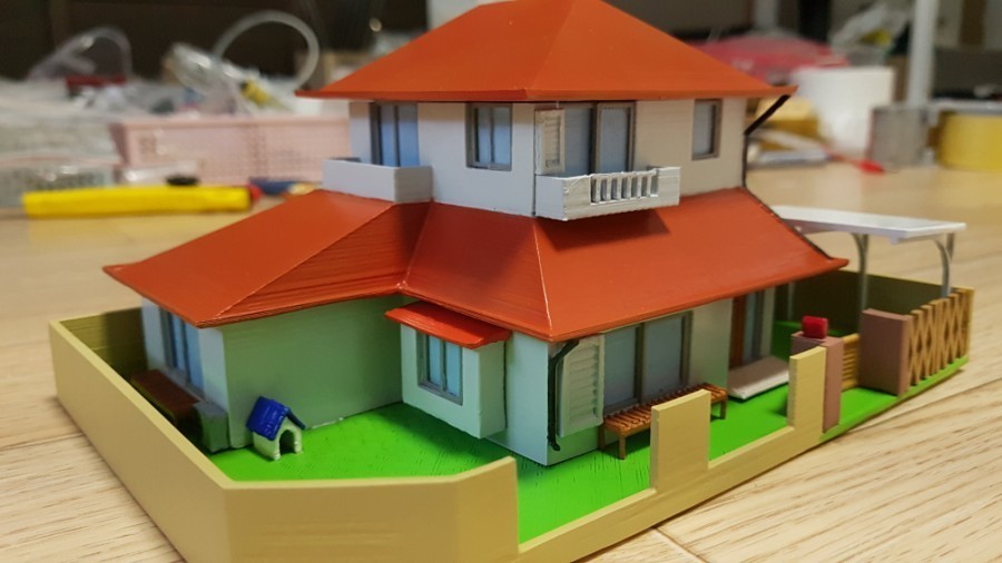 arquivo 3D House of Crayon Shin-Chan / 짱구네 집 /さいづち家 🏠 ・modelo para ...