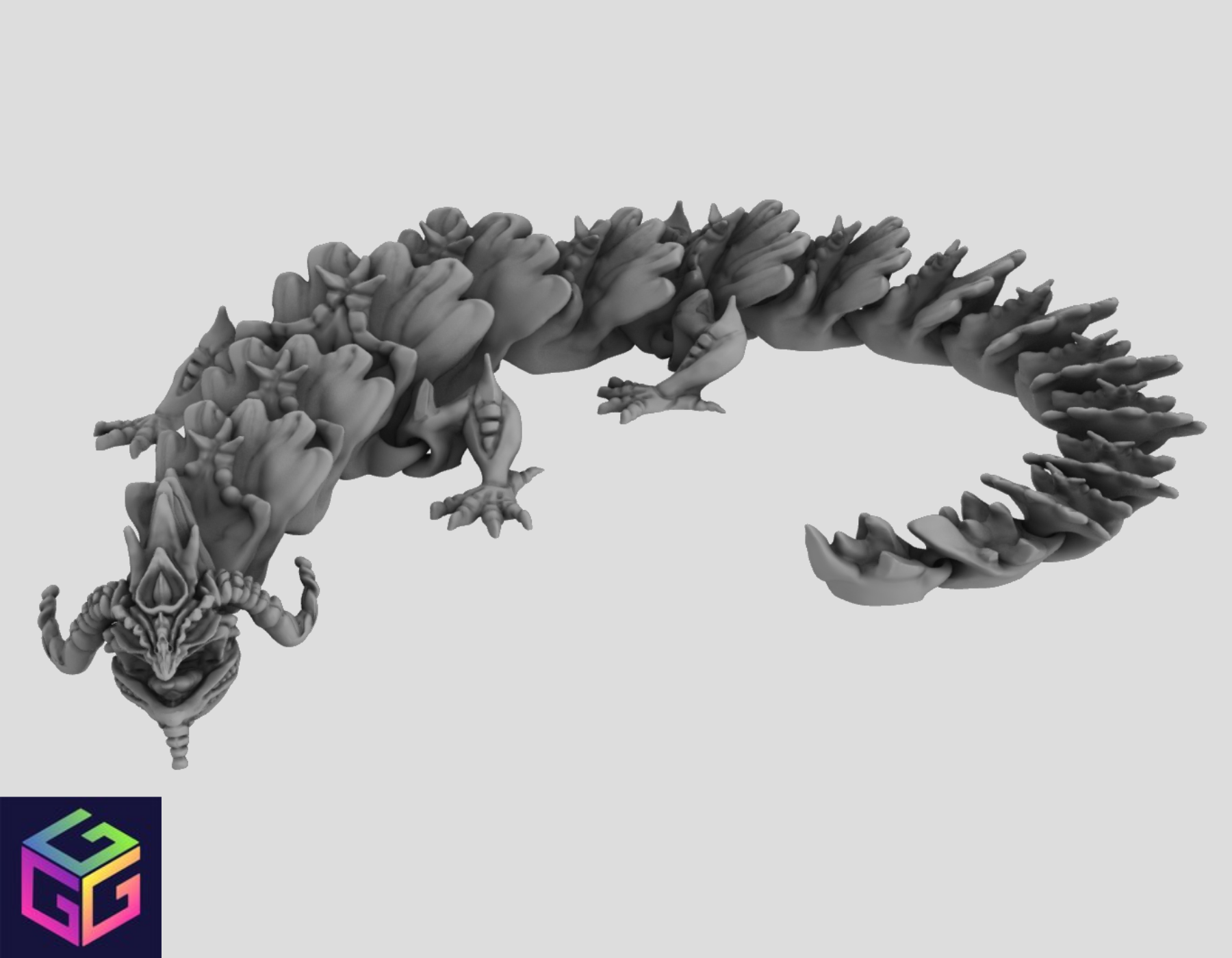3D file FLEXI DRAGON OM ARTICULATED 🐉 ・3D printing idea to download・Cults