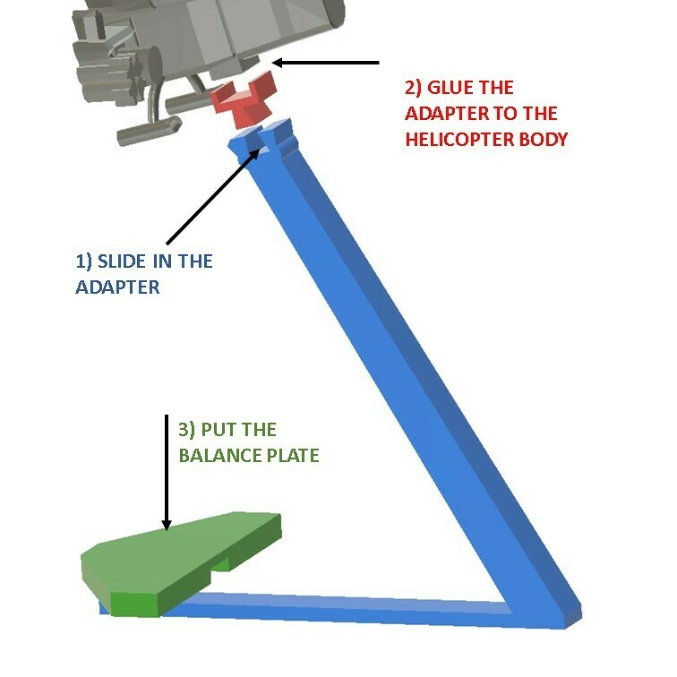 🚁 Super Cobra Helicopter scale model with stand・ 3D File for ・Cults