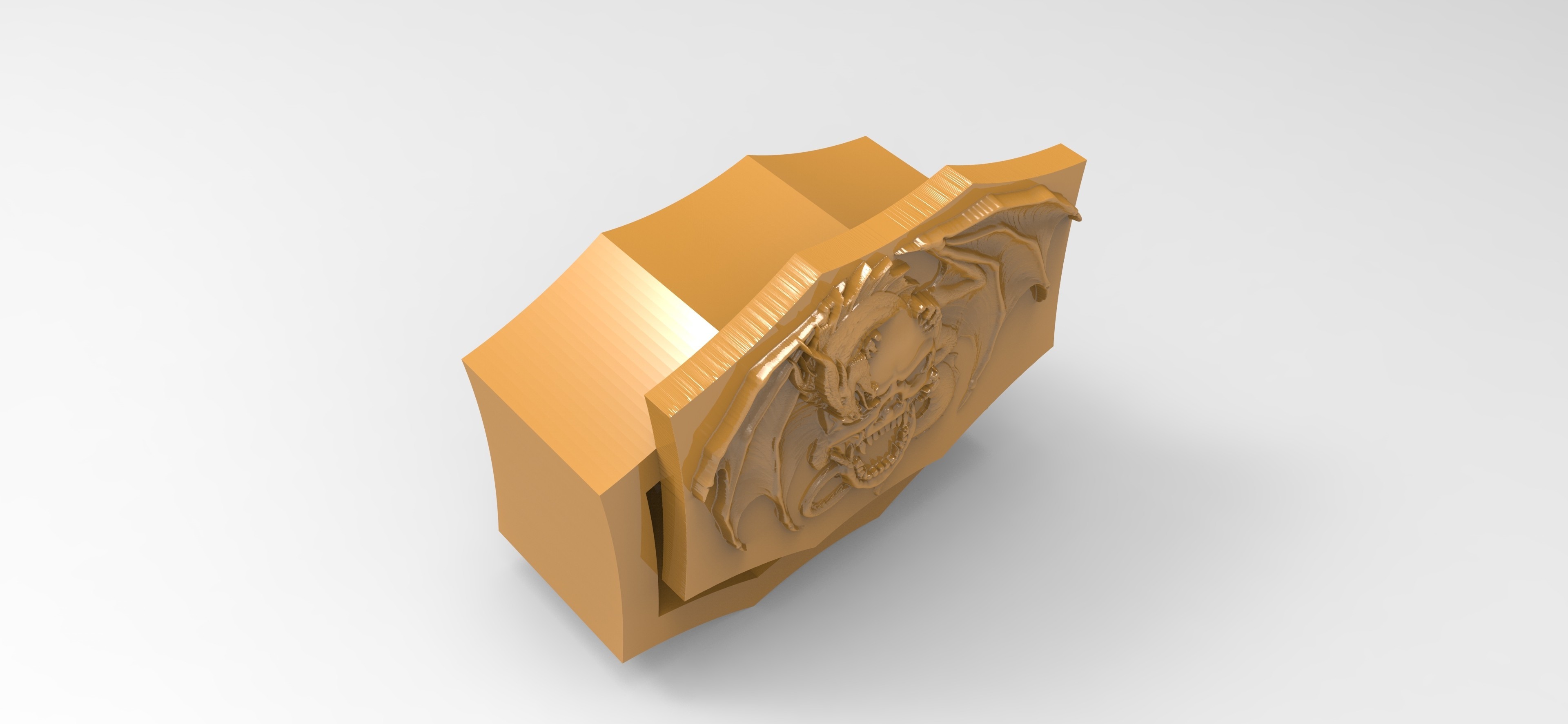 STL file vintage dragon box decorated with skull 3D STL model for CNC ...