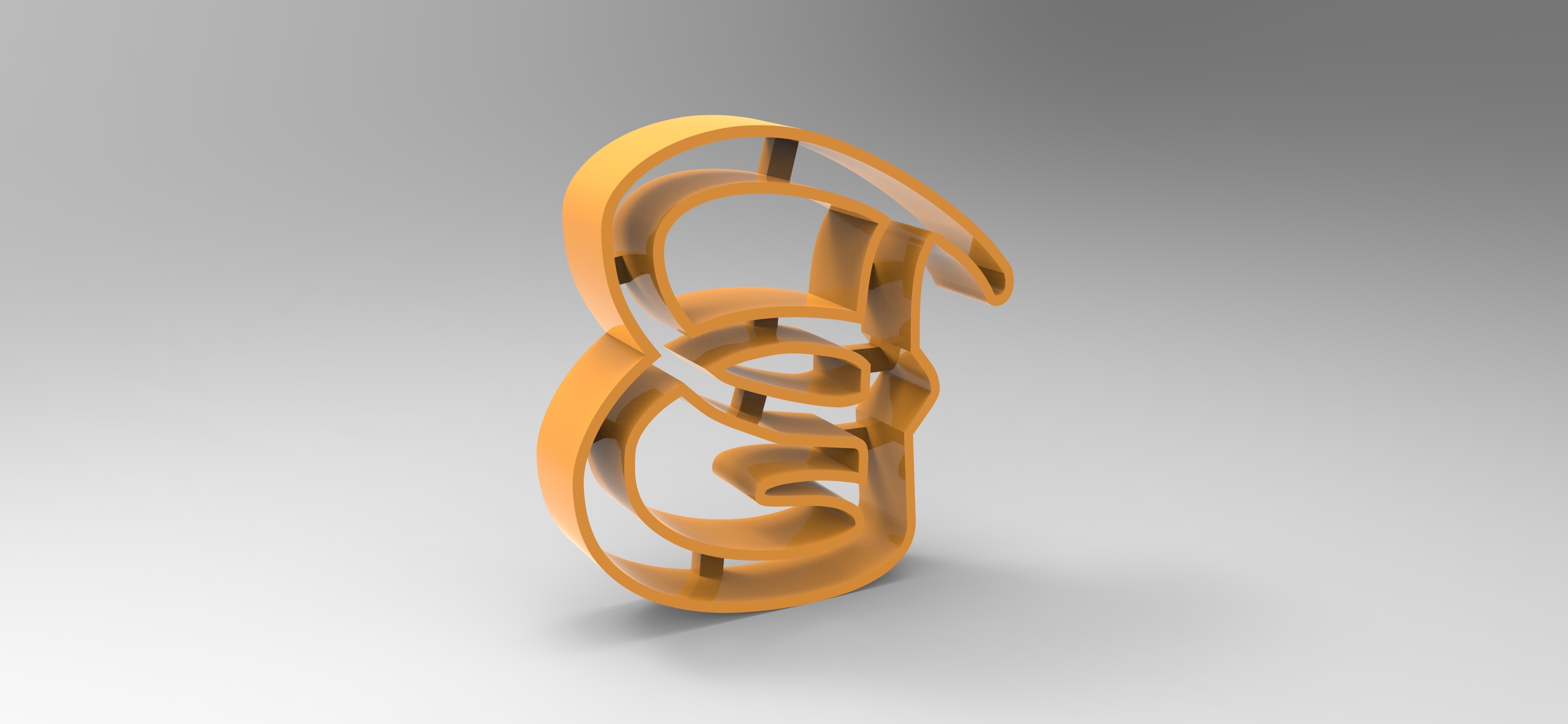 Alphabet stamp plus fondant cutter for letter B ready for 3D printing ...
