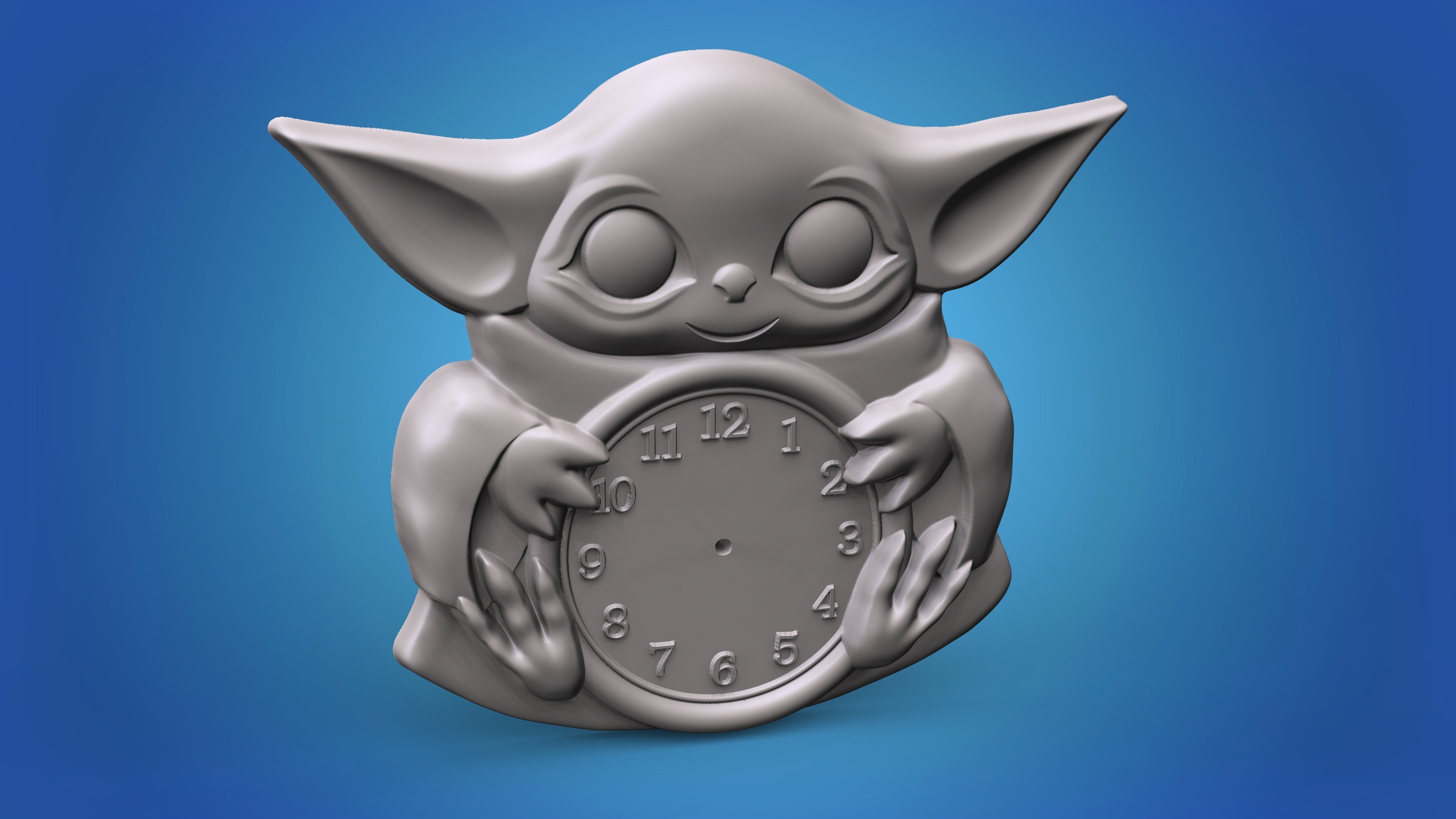 STL file yoda christmas clock 🎄 ・3D printer model to download・Cults