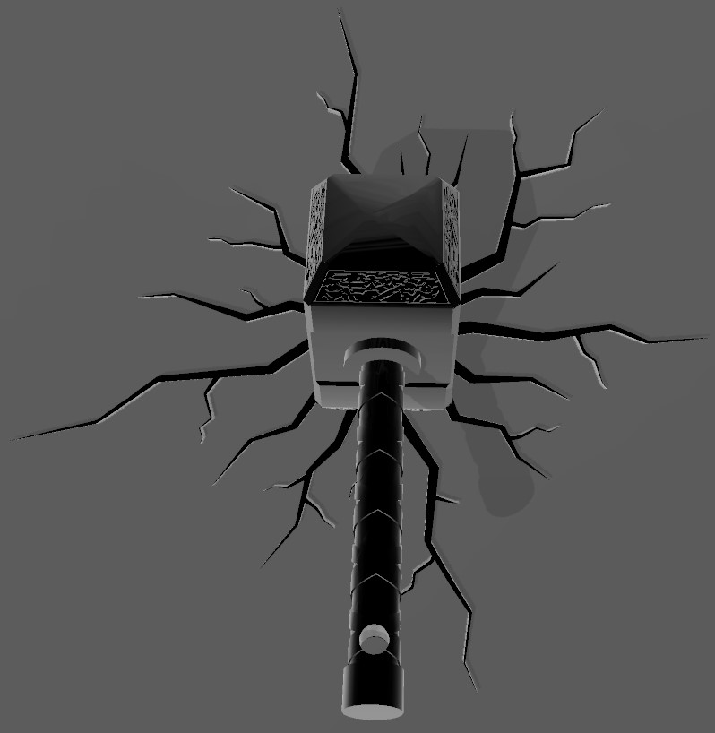 STL file Thor Hammer 3D Crack 🔨 ・3D printable model to download・Cults
