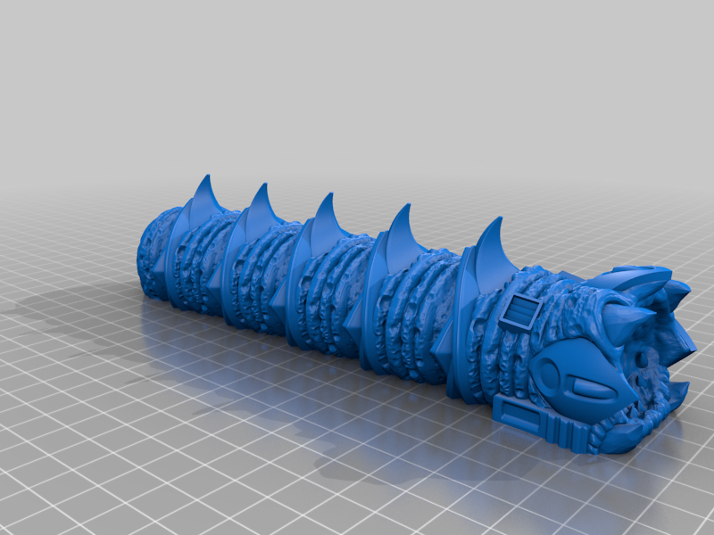 🆒 Articulated Armored Sandworm・Free STL File for 3D printing・Cults