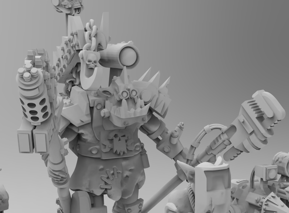 ⚔ Ork Mech Boss・ 3D File for ・Cults