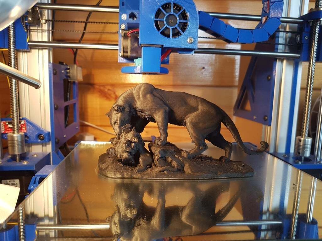 3D printed Panther Sculpture 3D Scan・Cults