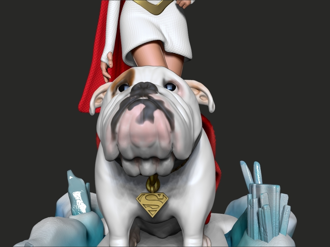 STL file Super-Mario The English Bulldog and super-girl for 3D Printing ...