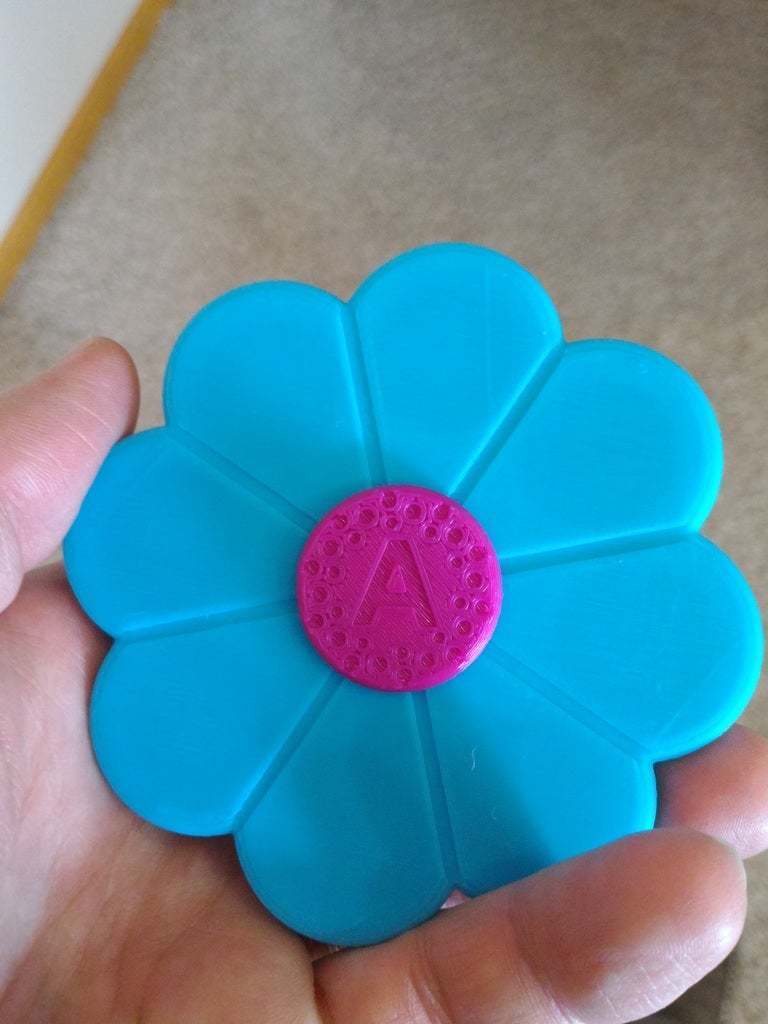 💐 Flower Fidget Spinner・Free STL File for ・Cults