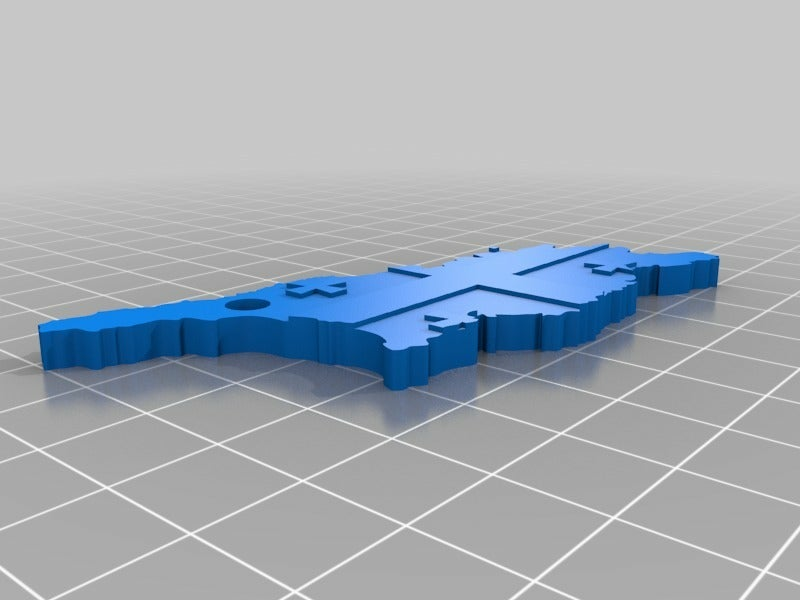 Free STL file Georgian Flag Keychain 🗝️ (STEP)・Template to download and ...