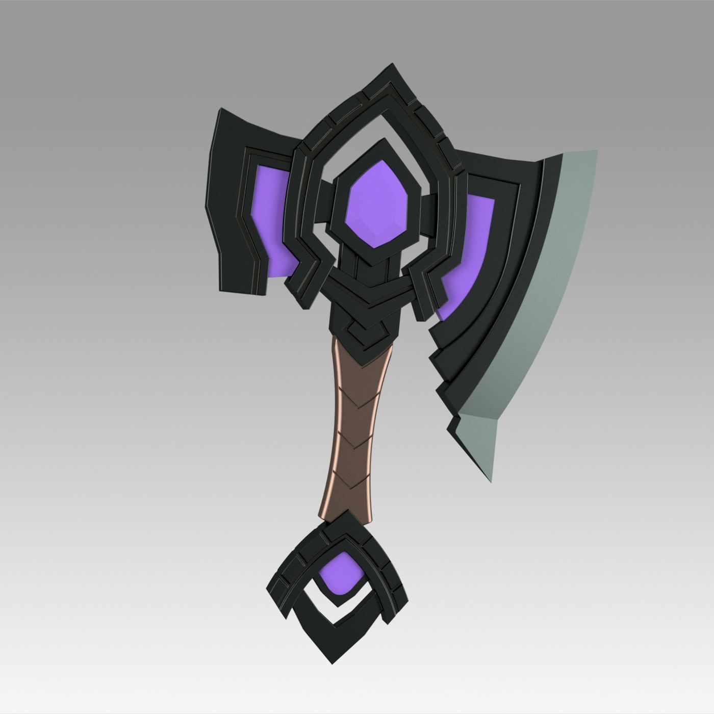 STL file World Of Warcraft Shadowlands Axe Bastion Cosplay weapon prop ...