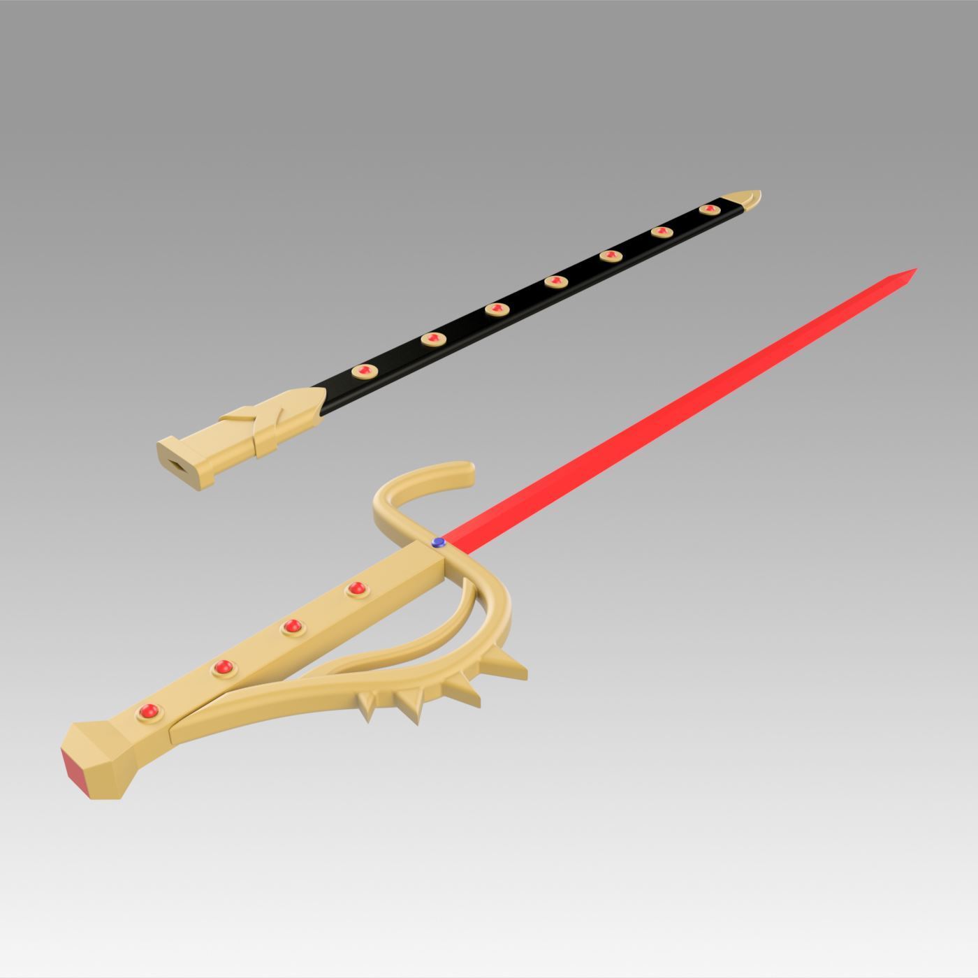 🌙 Kamen Rider Black Shadow Moon Sword Cosplay Weapon Prop・ STL File for ...