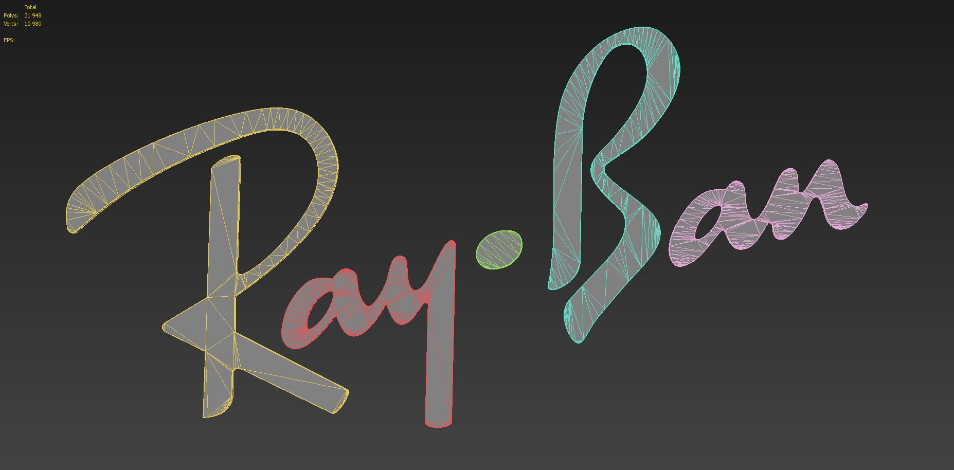 👓 Ray ban logo・ STL File for ・Cults