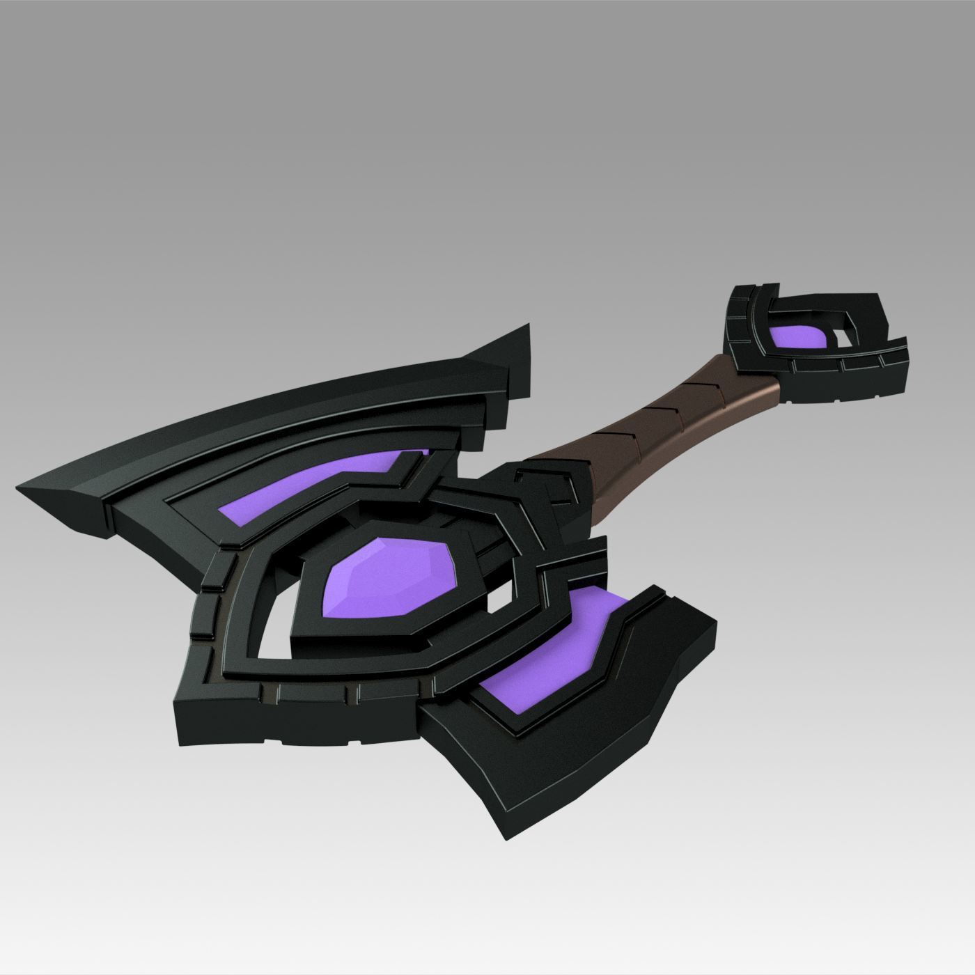 STL file World Of Warcraft Shadowlands Axe Bastion Cosplay weapon prop ...