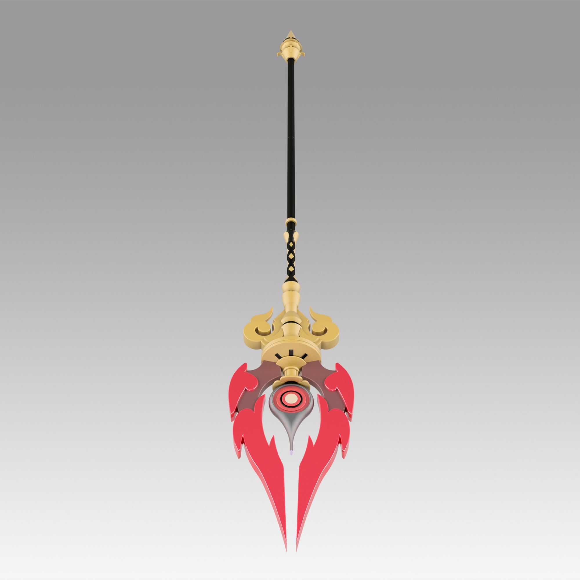 STL file Genshin Impact Hu Tao Staff of Homa Cosplay Weapon Prop 🔫 (OBJ ...