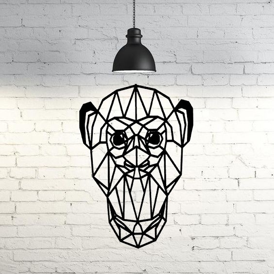 🐒 Monkey Face Wall Sculpture 2D・ STL File for ・Cults
