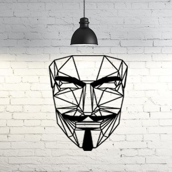 Free STL file Anonymous wall sculpture 2D 🗿・3D printable model to ...