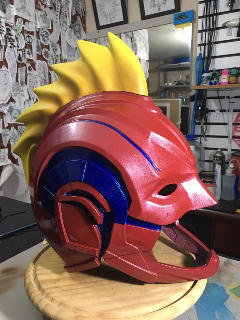 3D print Captain Marvel Helmet・Cults