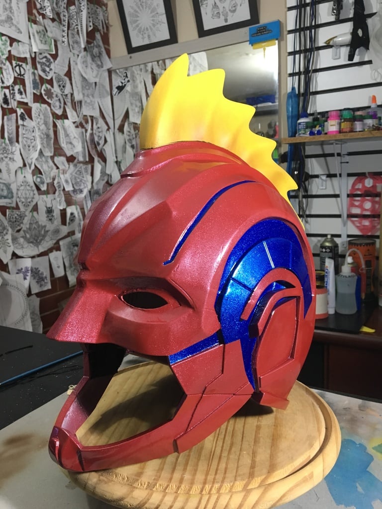 3D print Captain Marvel Helmet・Cults