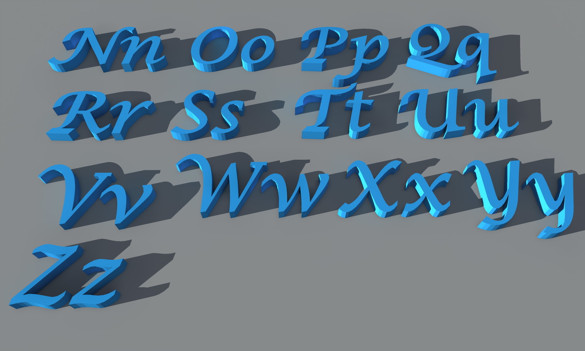 🎨 Alphabet Letter A to Z・ STL File for ・Cults