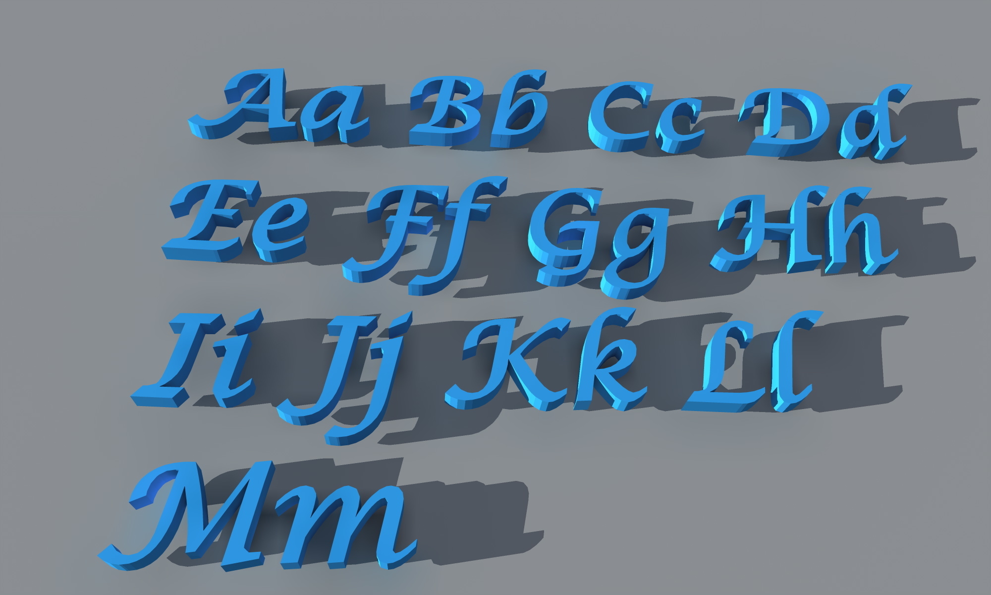 Файл STL Alphabet Letter A to Z 🎨 ・Модель для загрузки и 3D-печати・Cults