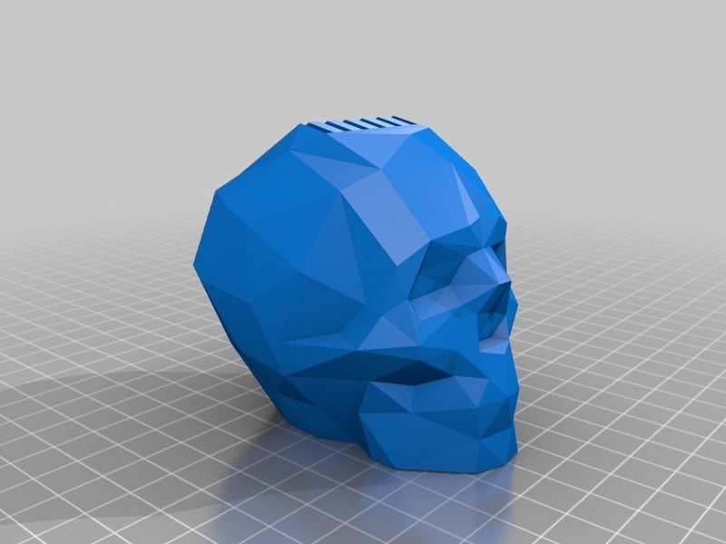 STL-Datei Low Poly Skull SD Card Holder 💀 kostenlos・Vorlage für den 3D ...