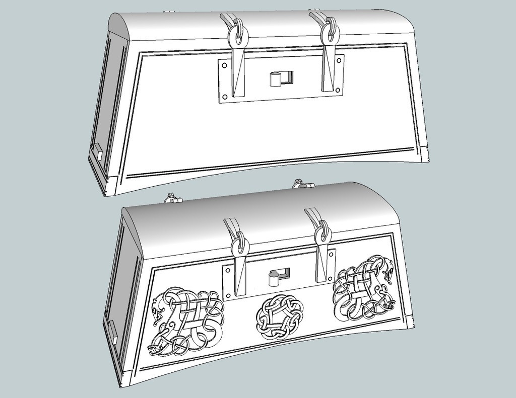 Archivo STL gratis Viking Chest - Hedeby y la versión de fantasía 🏠 ...