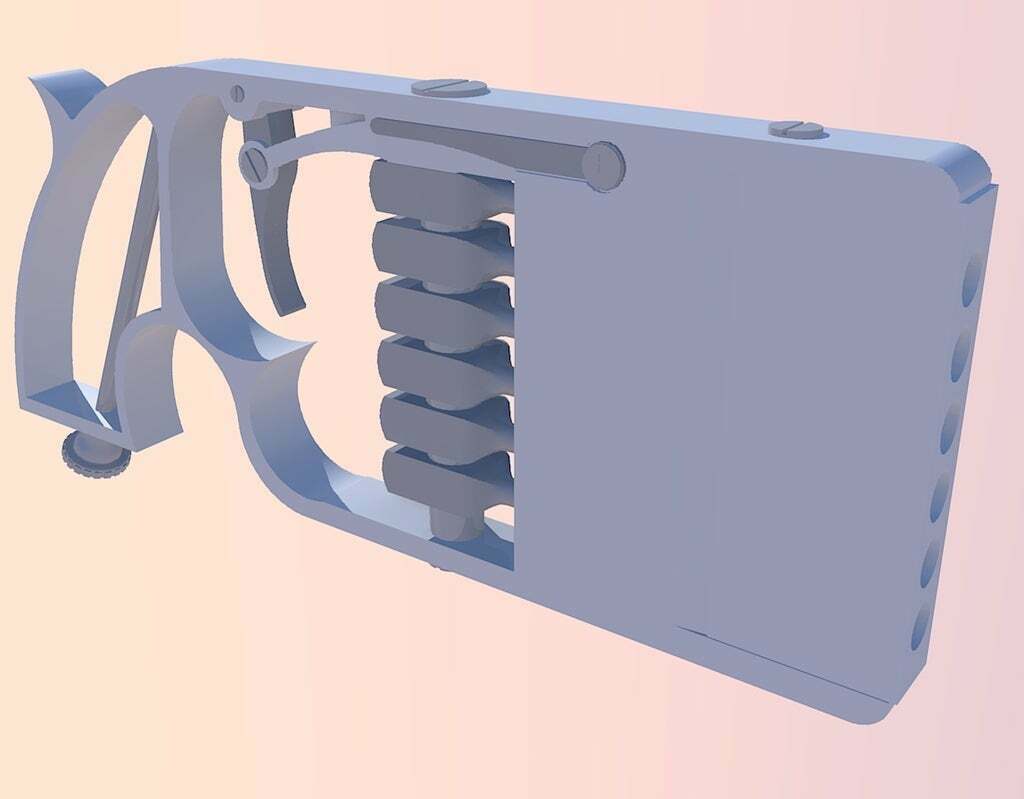 🔫 Baylè 1879 palm pistol・Free STL File for ・Cults