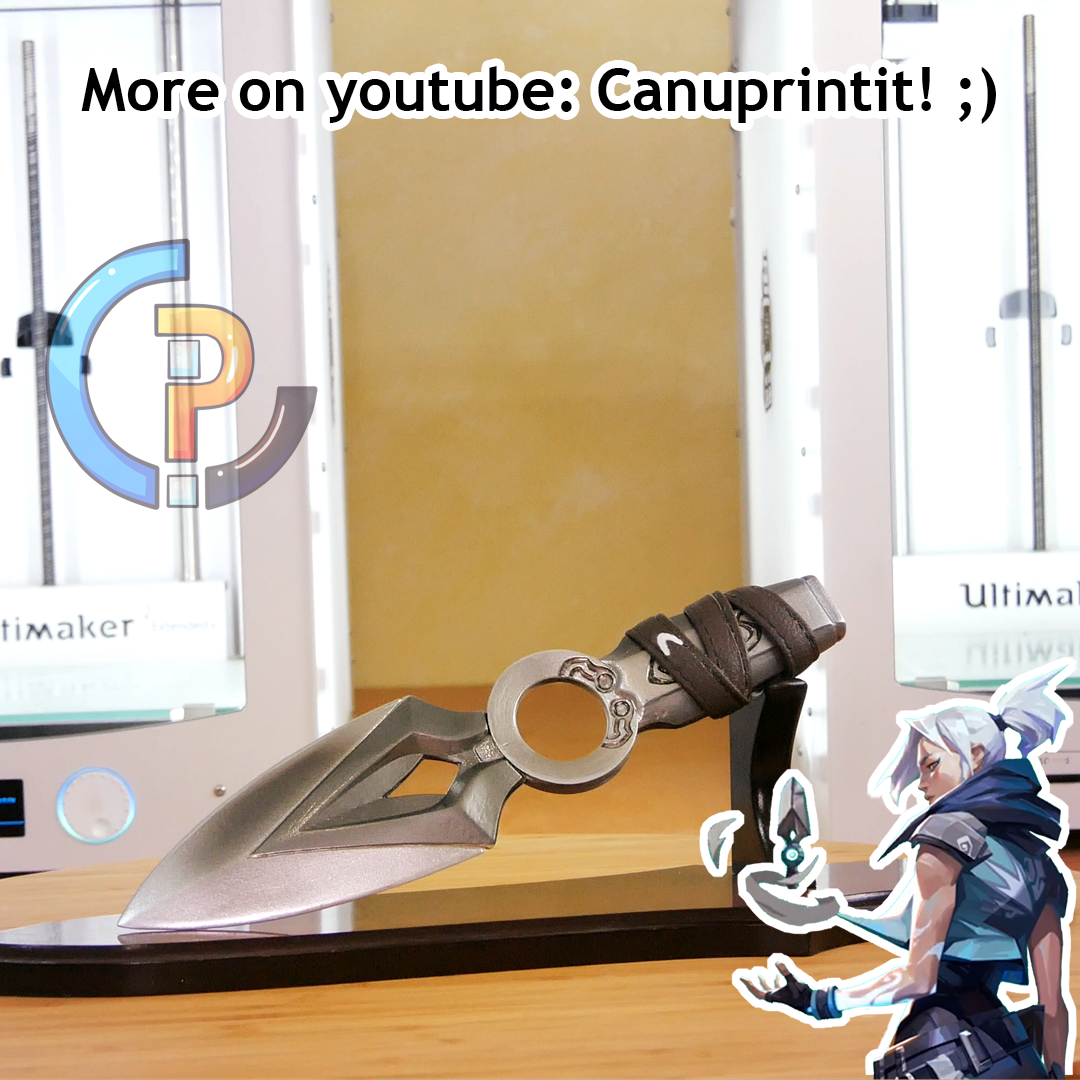 🗡️ Jett's dagger from Valorant!・Free STL File for ・Cults