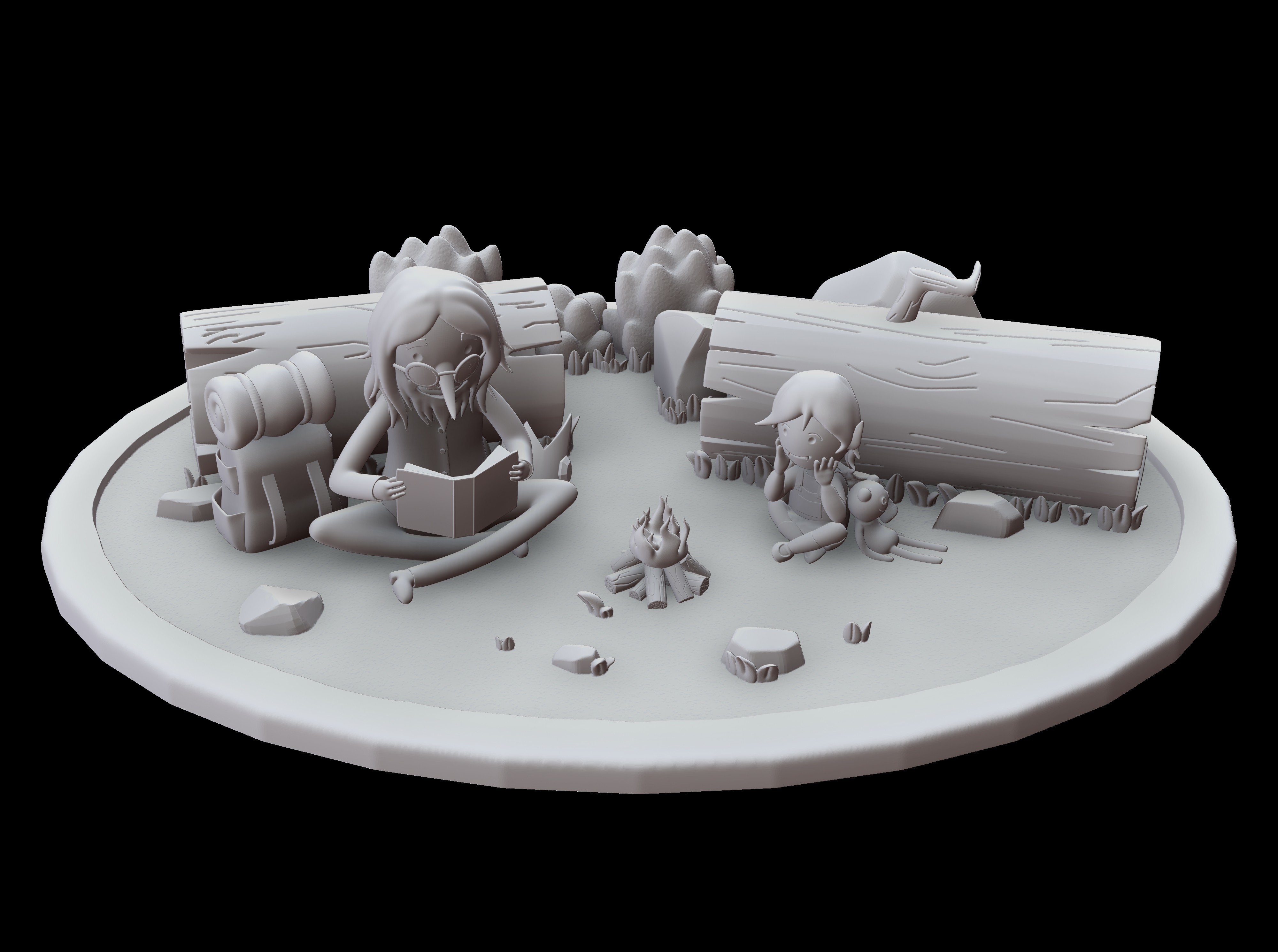 STL file Adventure Time Diorama 👾 ・Template to download and 3D print・Cults