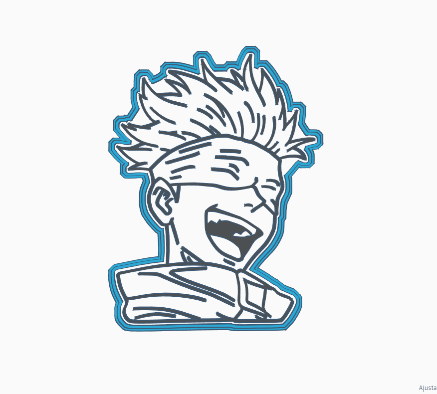 STL file SATORU GOJO COOKIE CUTTER JUJUTSU KAISEN 🍪 ・3D print object to ...